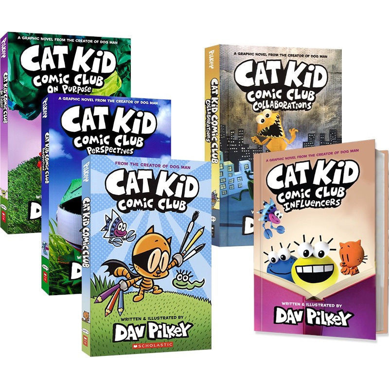 Jual 5 Books/set Original Popular Cat Kid Comic Club Books The ...