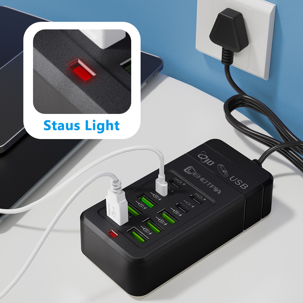 Jual EU UK US Plug Multiple Rapide USB arger Power Adapter 1.2m ...