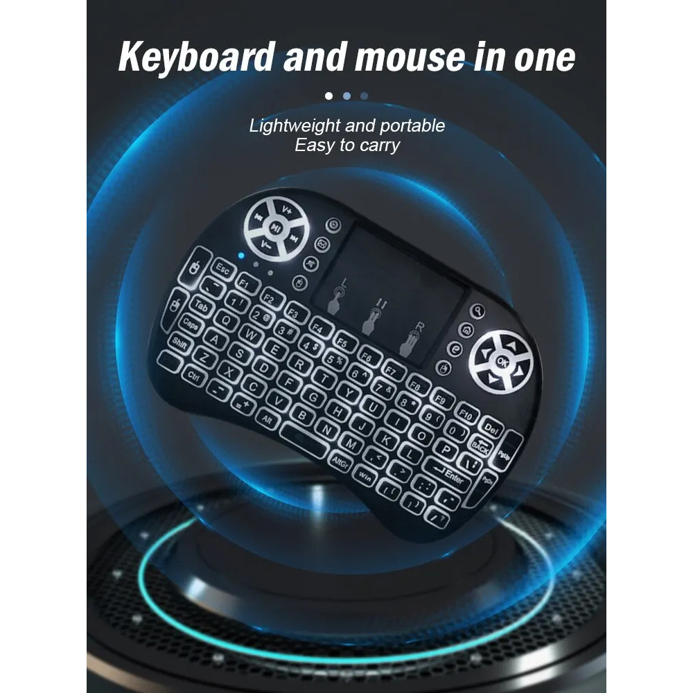 Jual I8 Mini Wireless Keyboard 7 Color Backlit Russian Fren Spanish ...