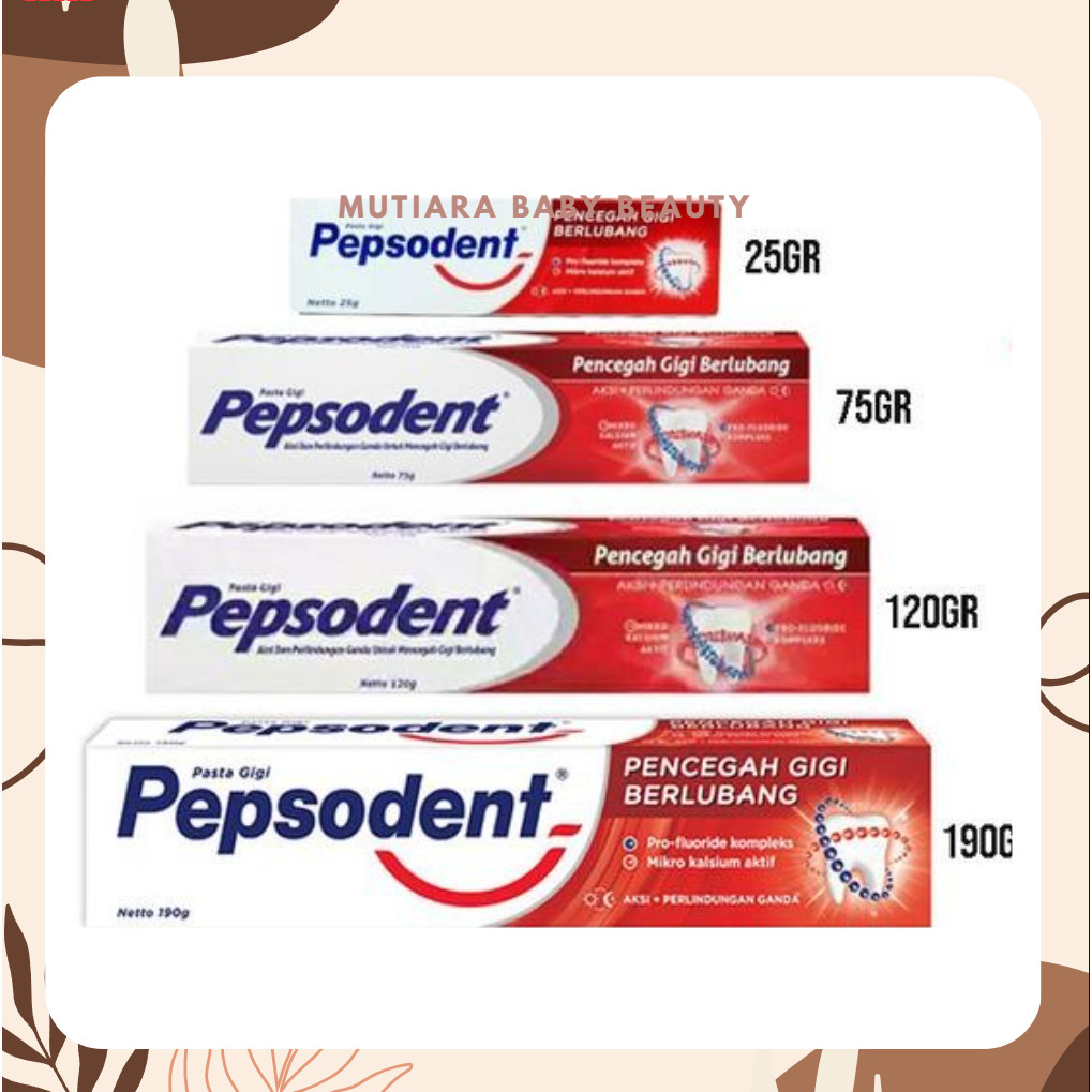 Jual Pasta Gigi Pepsodent Original 75 GR | 120 G | 190 GR | 225 GR ...