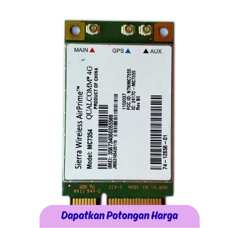 Jual SSN Original Wireless AirPrime MC7354 Mini PCIE LTE 4G WCDMA GSM ...