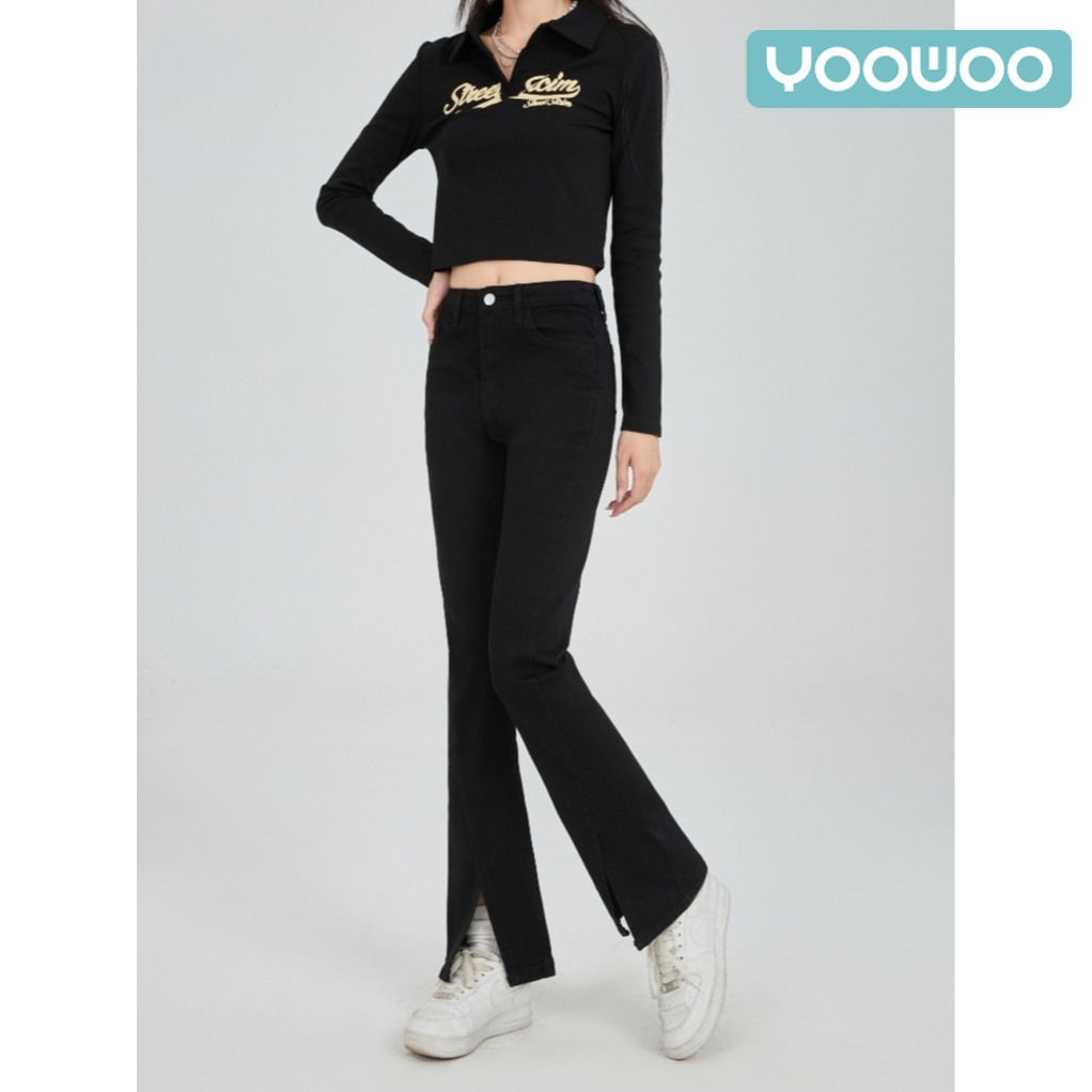 Jual YooWoo Celana Cutbray Wanita / Celana Kulot Jeans / Celana Panjang ...