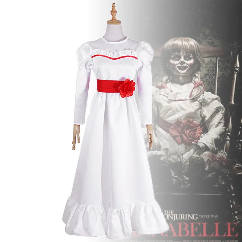 Jual Horror Bride of ucky Annabelle Cosplay Costume Dress Cos Wigs ...