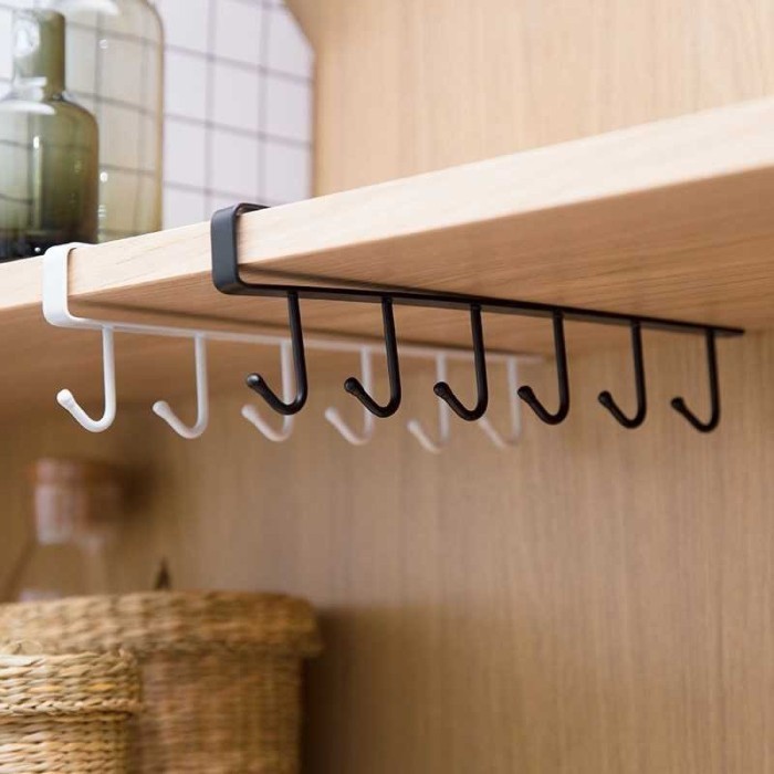 Jual Rak Gantung Besi Serbaguna Hook Hanger 6 Kait / Gantung Barang ...
