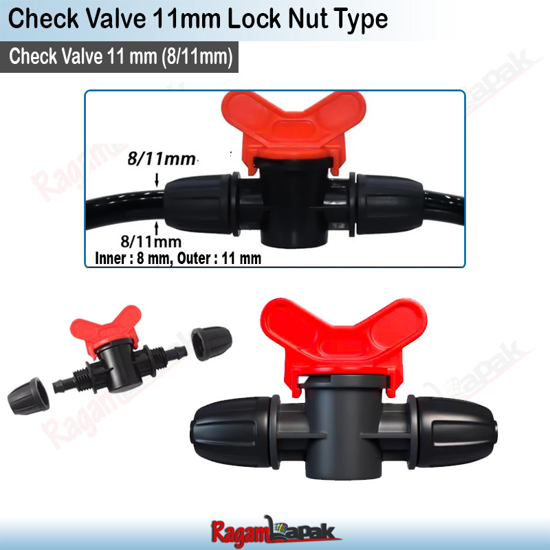 Jual Konektor Check Valve 11 mm Lock nut type / Check valve 11mm lock ...