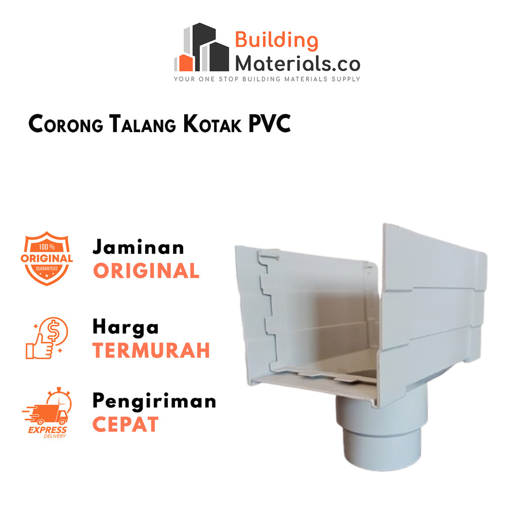 Jual Corong Talang Kotak PVC / Pembuangan Air - JAYA | Shopee Indonesia