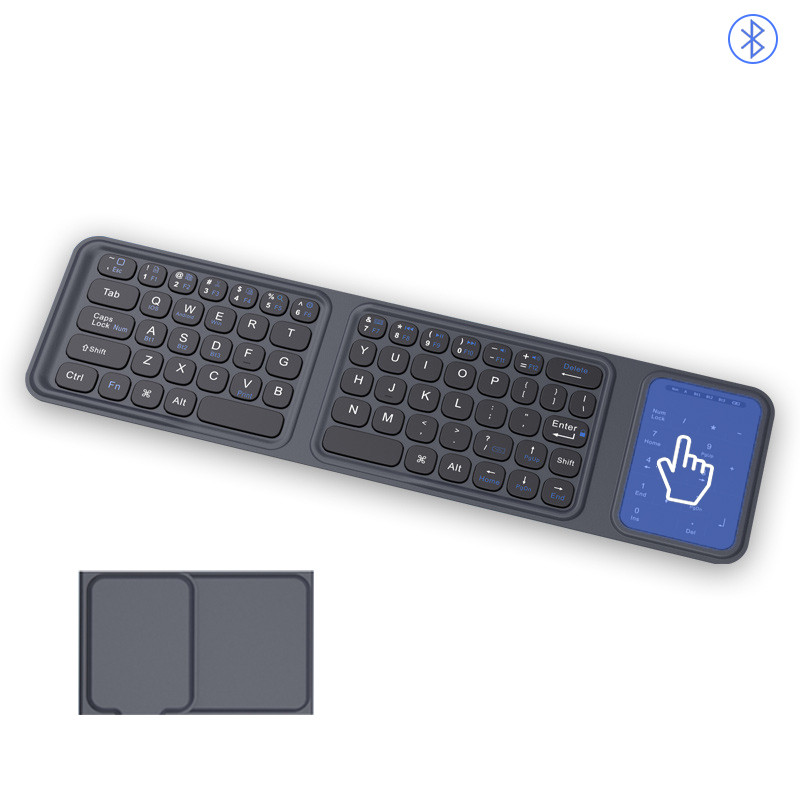 Jual 2-in-1 Foldable Bluetooth5.0 Wireless Keyboard with Touchpad ...