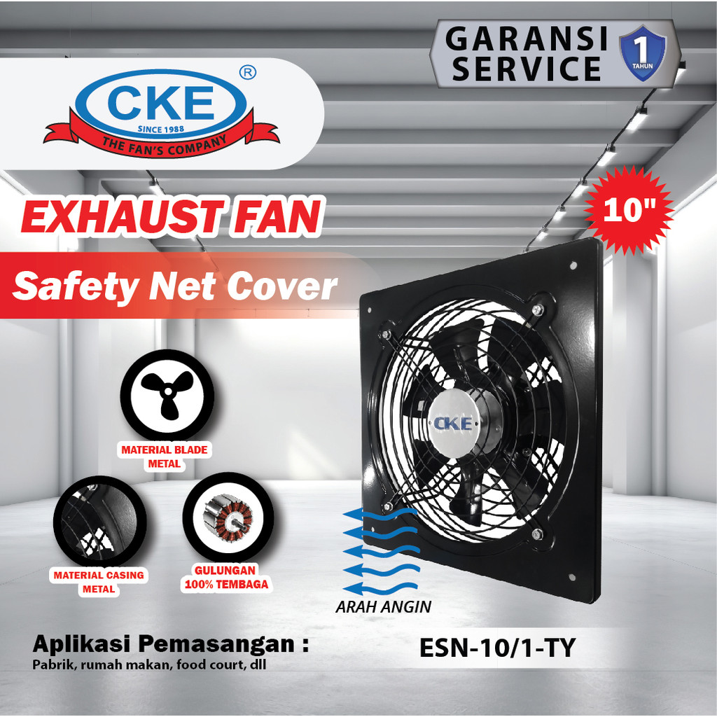 Jual CKE Wall Exhaust Fan 10" Inch Kipas Exhaust Fan Dinding Industrial ...