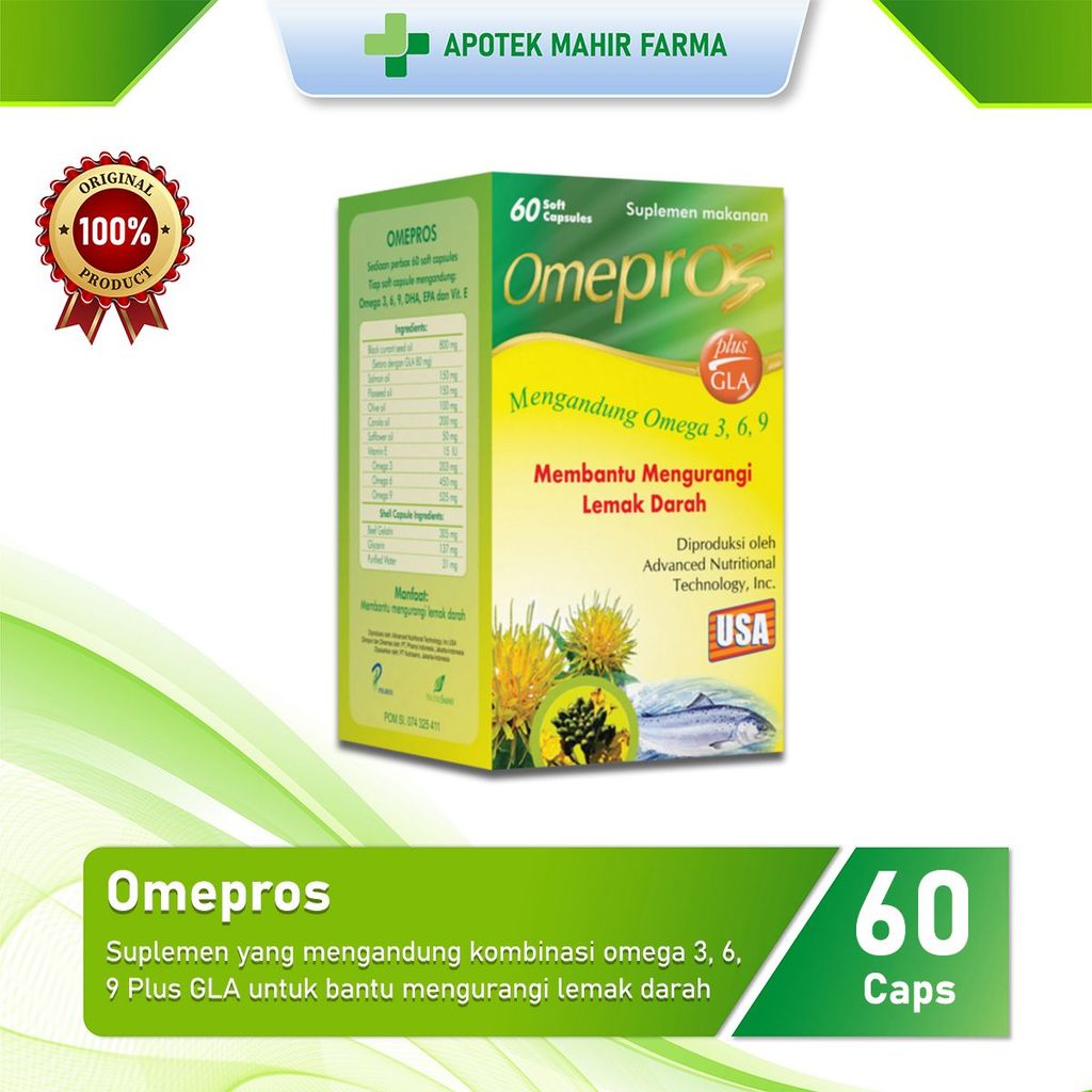 Jual Omepros 60 Kapsul Lunak - Suplemen Omega 3 | Shopee Indonesia
