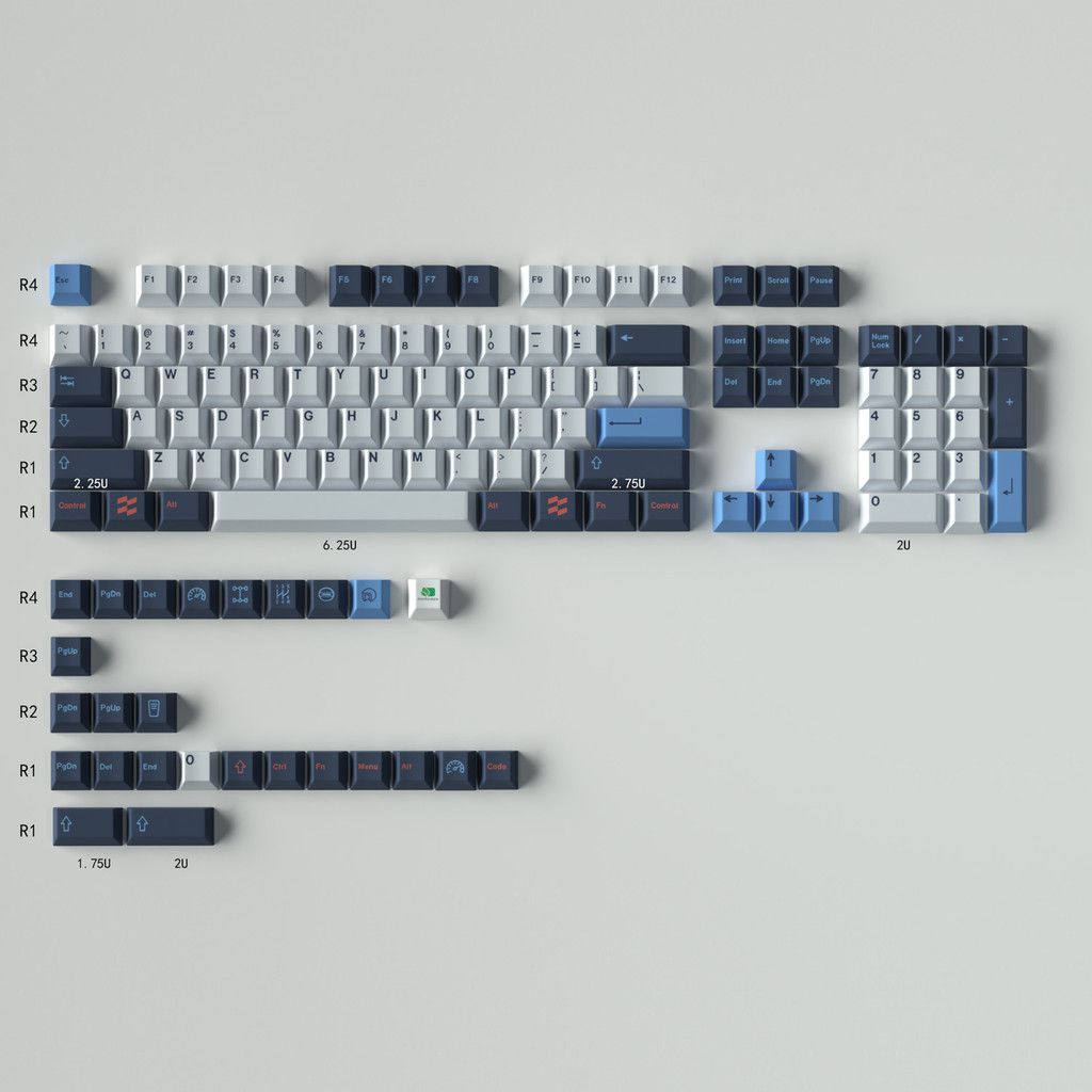 Jual Large Set Keycaps DYE-SUB GMK Clones EVA Striker PBT Keycap Cherry ...