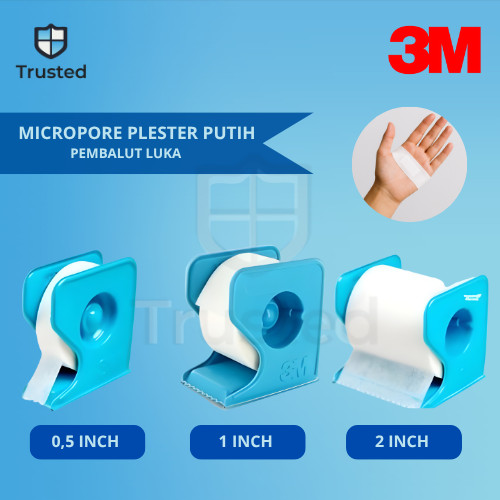 Jual Micropore M3 Plester Putih Pembalut Luka 1 Roll | Shopee Indonesia
