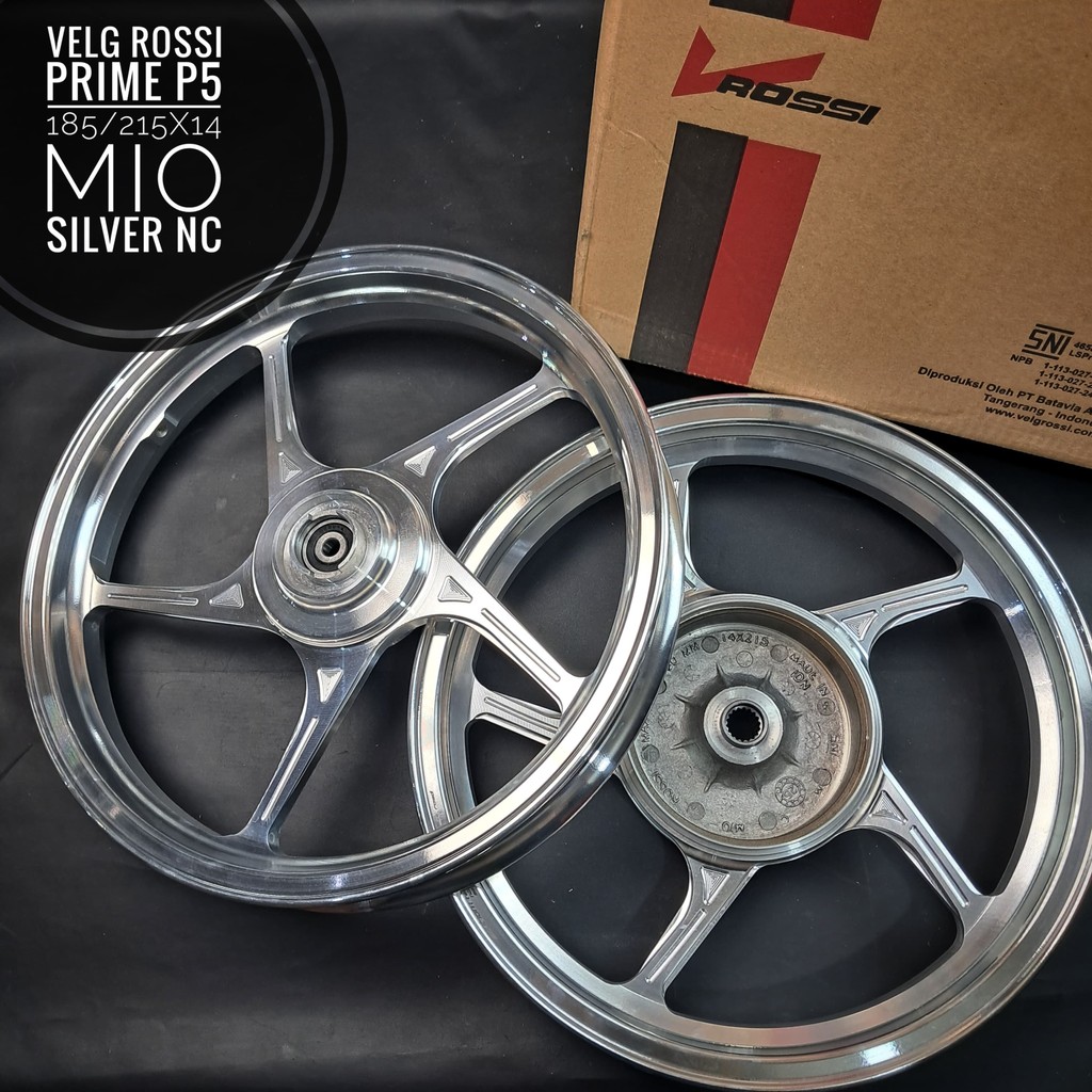 Jual Velg Rossi Prime P5M Mio Sporty/Mio Smile/Mio Soul Lama Silver NC ...
