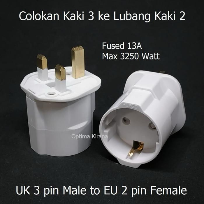 Jual POWERNEST COLOKAN AC OVER STEKER Travel Adapter KAKI 3 UK Uni ...