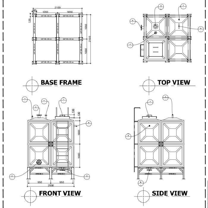 Jual Tangki Panel Fiberglass, Tandon Air, Roof Tank, Tangki Air FRP ...