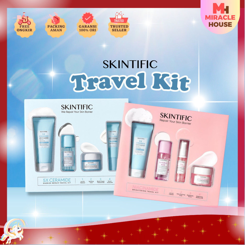 Jual SKINTIFIC 5X Ceramide Travel Kit Skincare Paket Moisturizer ...