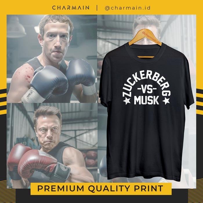 Jual (COD) Kaos Zuck vs Musk Fighting UFC Gym Boxing Mark Zuckerberg ...