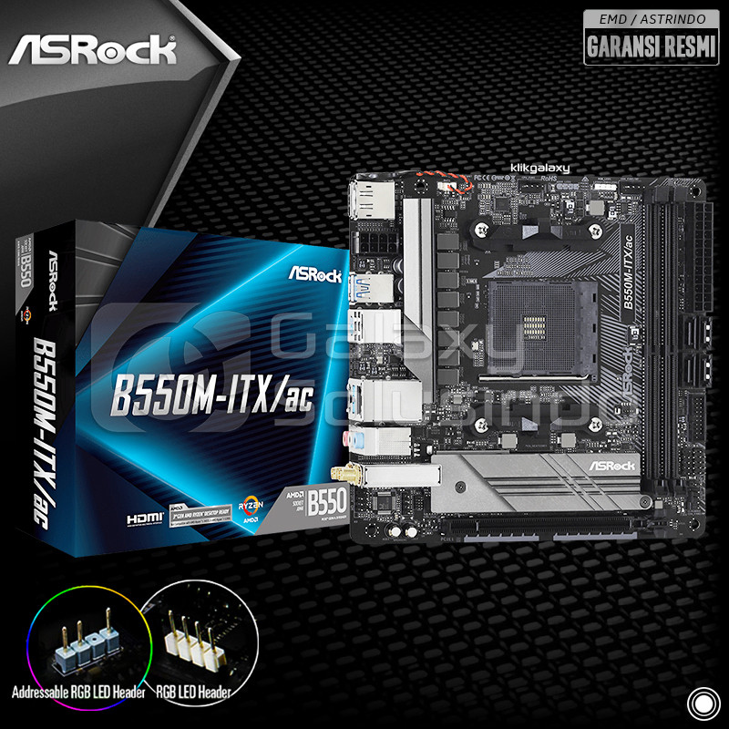 Jual ASRock B550M-ITX/ac (AMD AM4, B550, DDR4) - Motherboard - CG ...