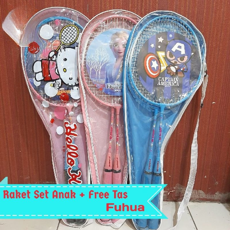 Jual Set Raket Badminton // Raket Bulu Tangkis dengan Tas // RAKET ANAK ...