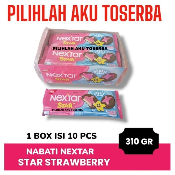 Jual Biskuit NEXTAR STAR Double Cream Strawberry Vanilla - ( HARGA 1 ...