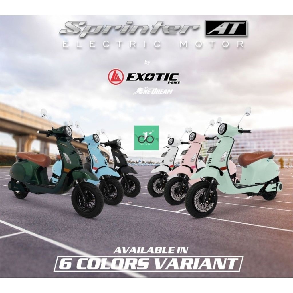 Jual Sepeda Motor Listrik Exotic Sprinter AT model Vespa (A T) TERBARU ...