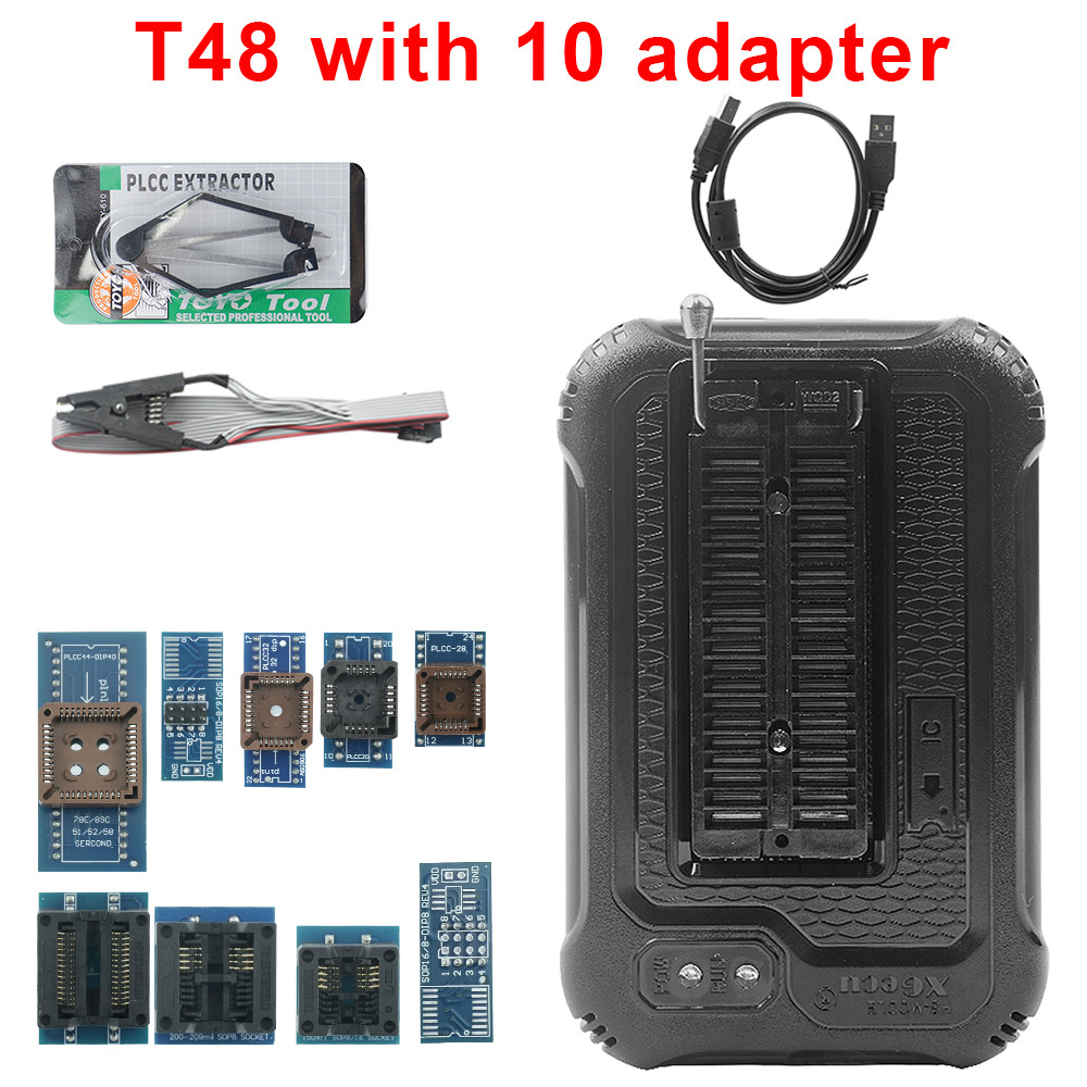 Jual T48 (TL866-3G) Programmer with Adapters Kit Support 31000+ ICs for ...