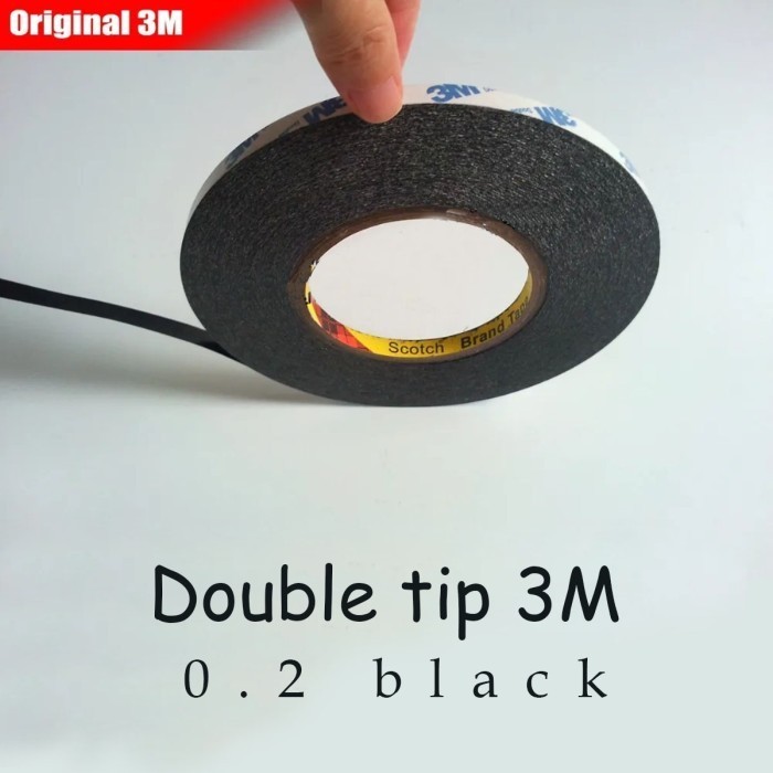 Jual DOUBLE TIP 3M 0.2 BLACK PEREKAT HITAM | alat service | Shopee ...