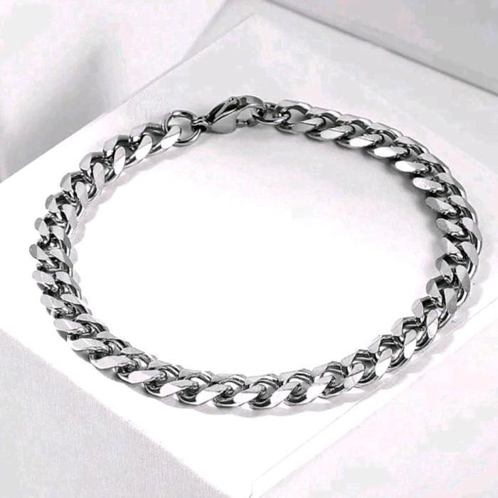 Jual Gelang Titanium Pria Model Rantai Anti Karat dan Luntur Keren ...