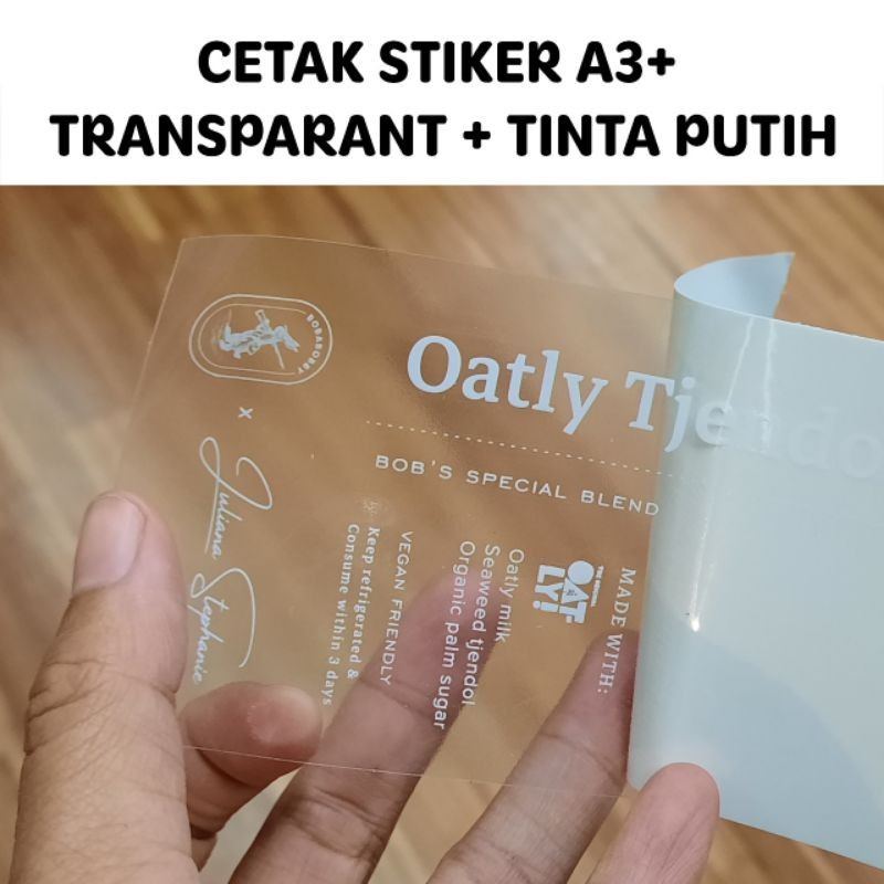 Jual INKSPIRASI Cetak Stiker Transparan A3+ Tinta Putih - Label ...