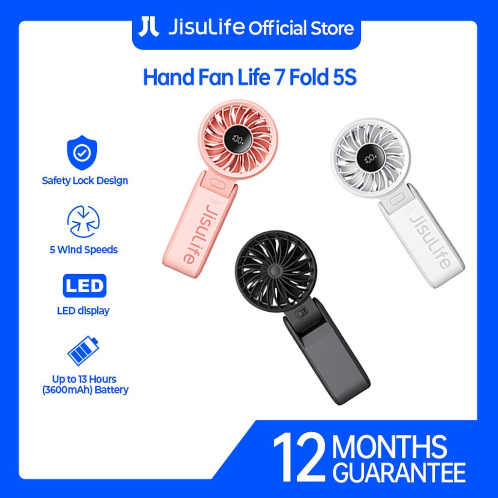 Jual Handfan JISULIFE Life7 FOLD 5S 3600MAH - Jisulife Hand Fan Life7 ...