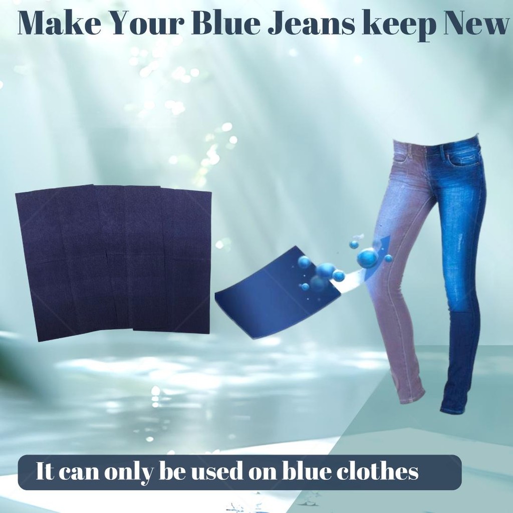 Jual Blue Jeans Color Restorer Laundry Tablets Blue Clothes Restore ...