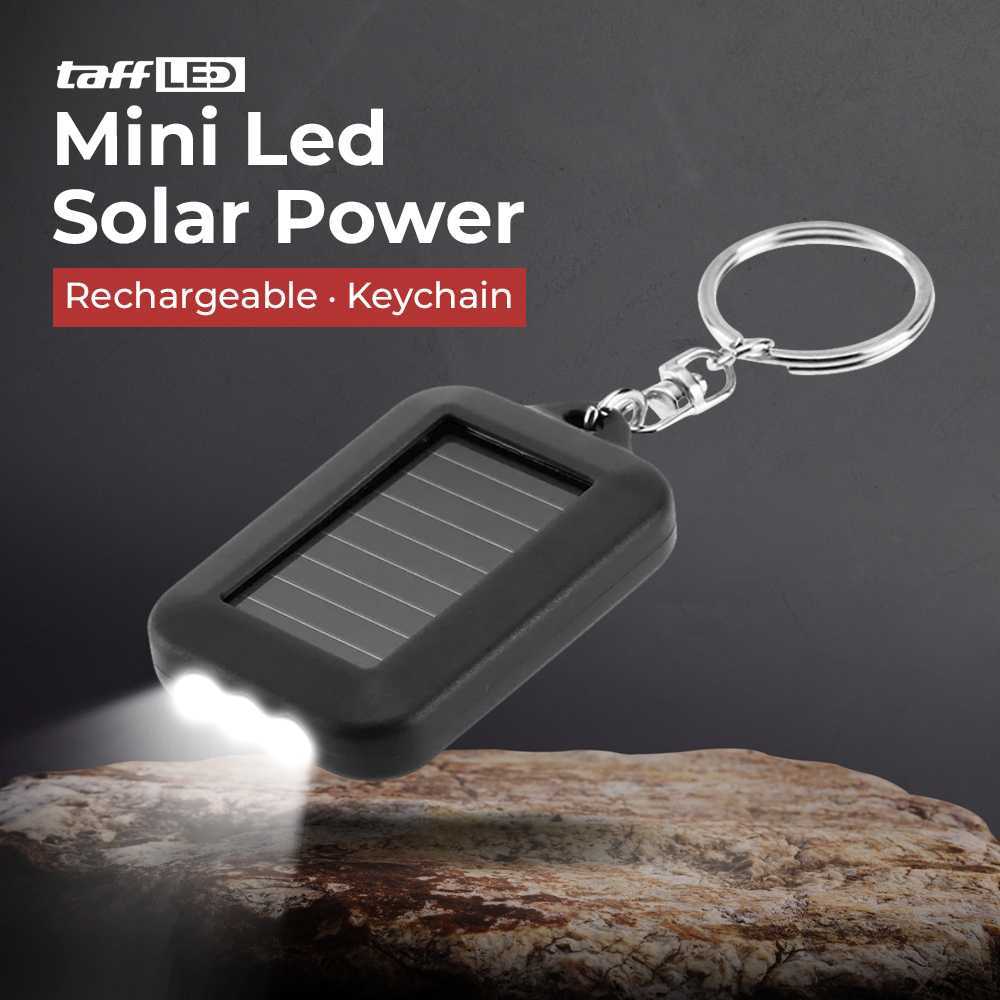 Jual Mini Led Solar Power Rechargeable Flashlight With Keychain, Senter ...