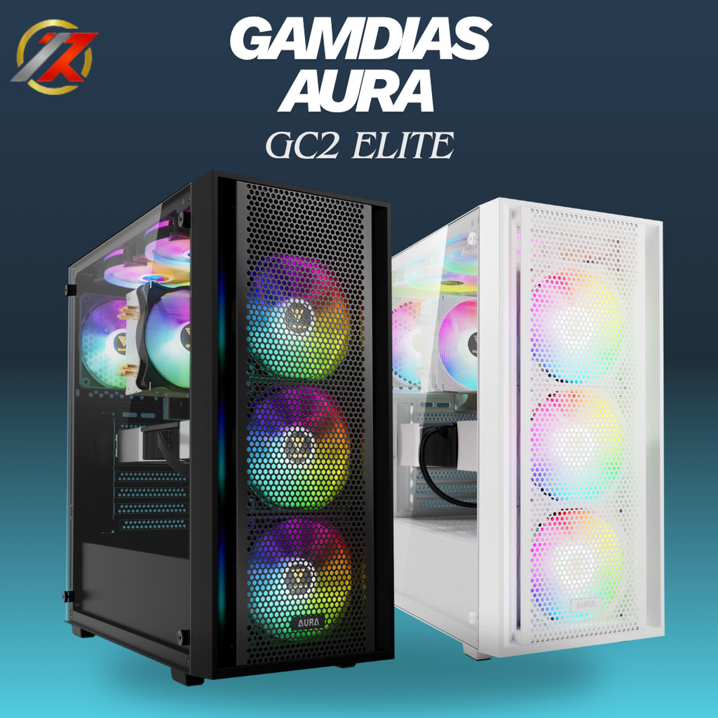 Jual GAMDIAS AURA GC2 ELITE ARGB PERFORATED ARGB Mid Tower ATX PC Case ...