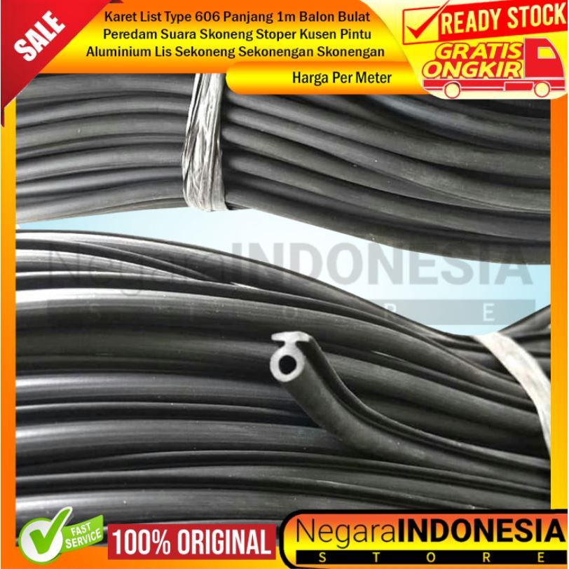 Jual Karet List Bulat Peredam Suara Skoneng Stoper Type 606 Panjang 1m ...