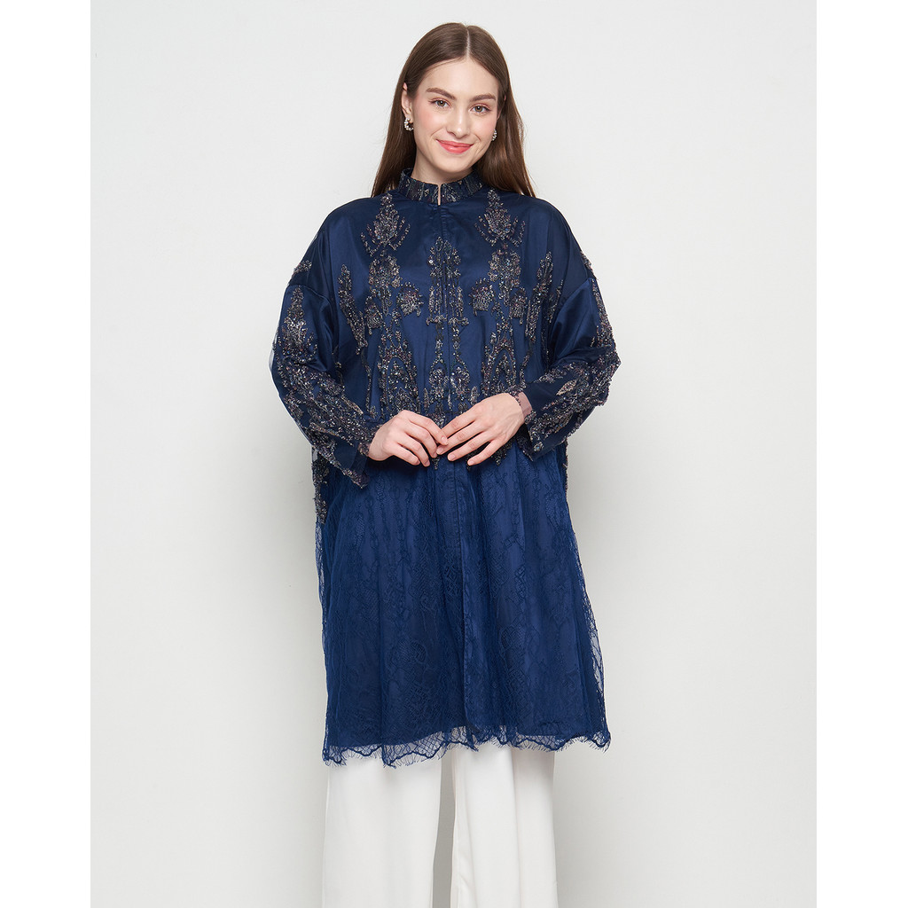 Jual Arcadia Mist Collection - Olivia Tunic in Navy | Shopee Indonesia