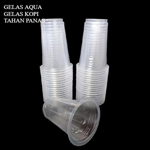 Jual GELAS AQUA MODEL BARU Gelas Plastik Aqua 220ml ISI 50PCS/PACK ...