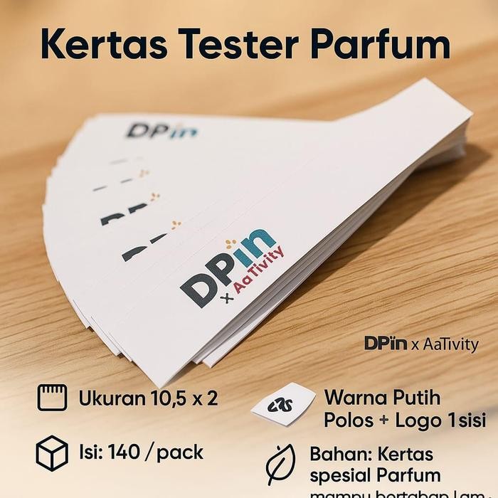 Jual Kertas Tester Parfum Logo Custom 1 Sisi | Ukuran 10,5 x 2 cm | Isi ...