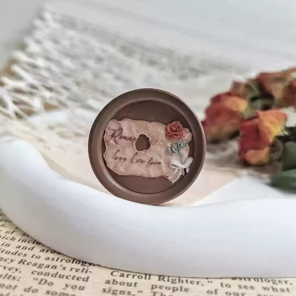 Jual Creative Stamp Lacquer Seal Copper Head Rose Cute Repairing Hook ...