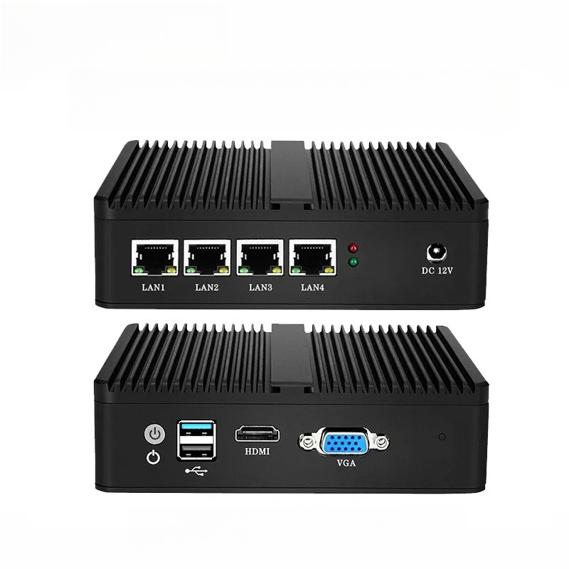 Jual Mini PC Fanless Intel N5105 J1900 J4125 N2830 4LAN Gigabit i211 ...