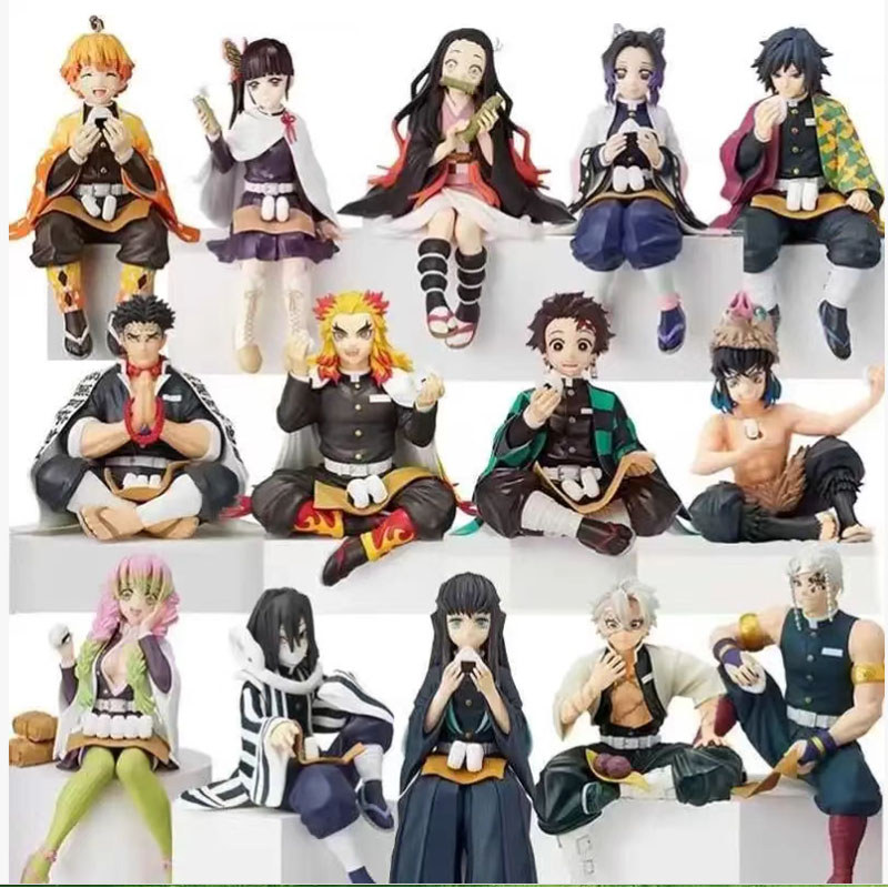 Jual Anime Demon Slayer Sit Eating High Quality Rice Figure All Style ...
