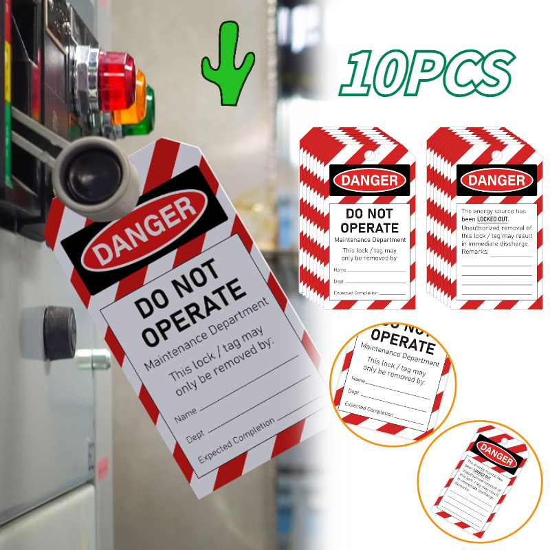 Jual 1SET/10PCS Tag Out LOTO PVC Danger Do Not Operate - Loto Tag ...