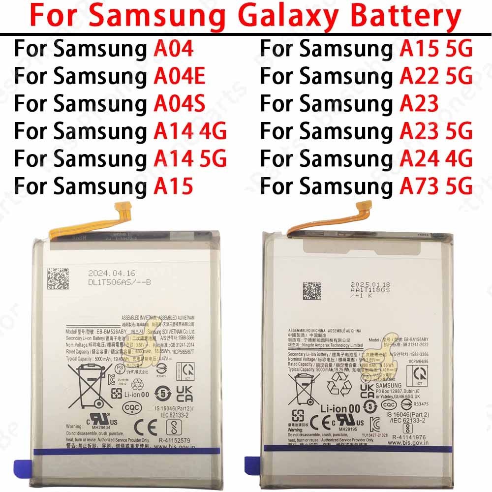 Jual Phone Battery For Samsung Galaxy A04 A04E A04S A14 A15 A22 A23 A24 ...