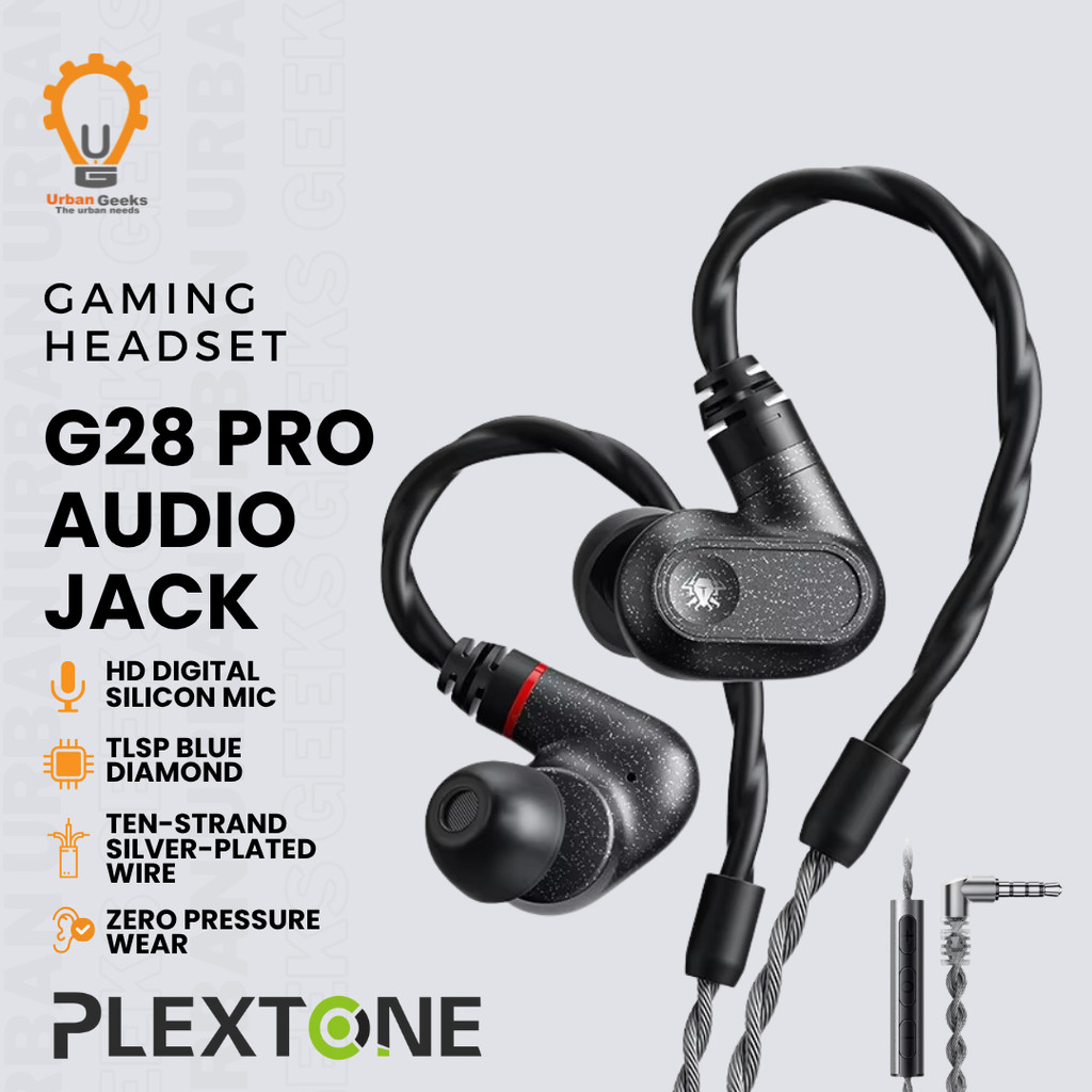 Jual PLEXTONE G28 PRO 3.5mm Jack Wired Gaming Earphone HiFi Dual Magnet ...