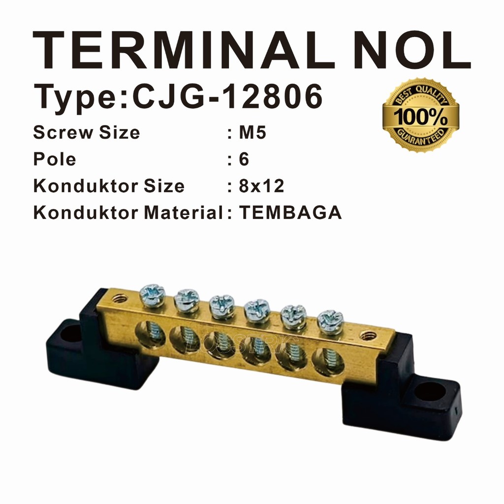 Jual Terminal Nol 8x12mm 6 Pole Baut M5 | Shopee Indonesia