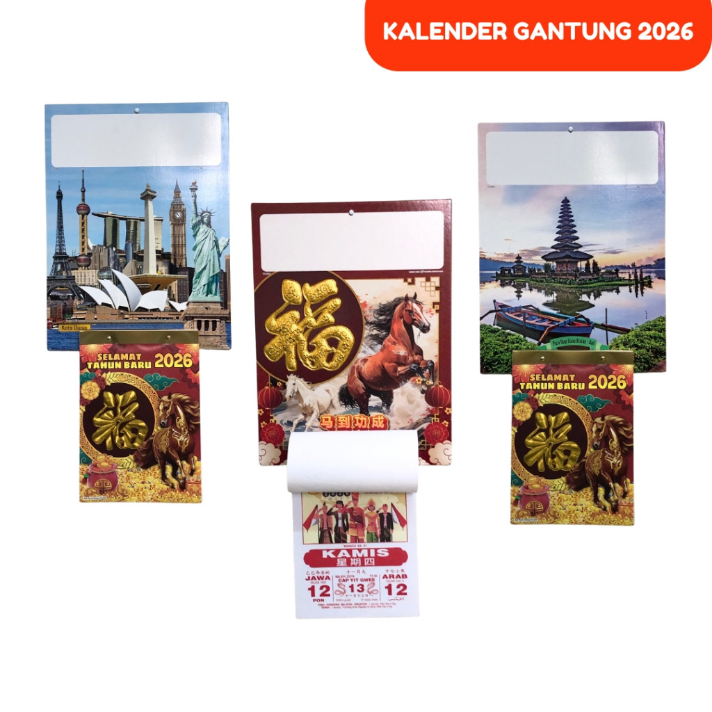 Jual Tatakan Papan Sedang dan Besar Kalender Harian Tahun 2026 #9901 ...