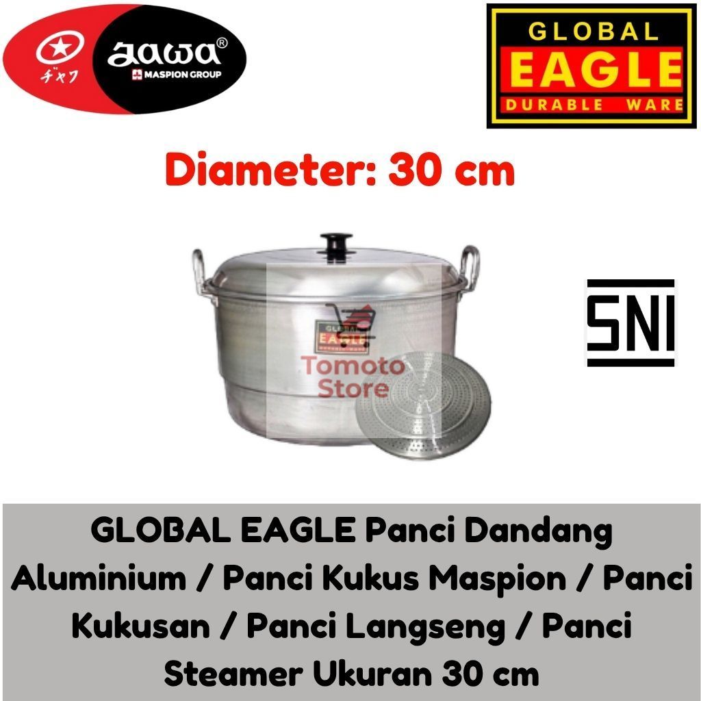 Jual [ TOMOTOSTORE ] GLOBAL EAGLE Panci Dandang Aluminium / Panci Kukus ...
