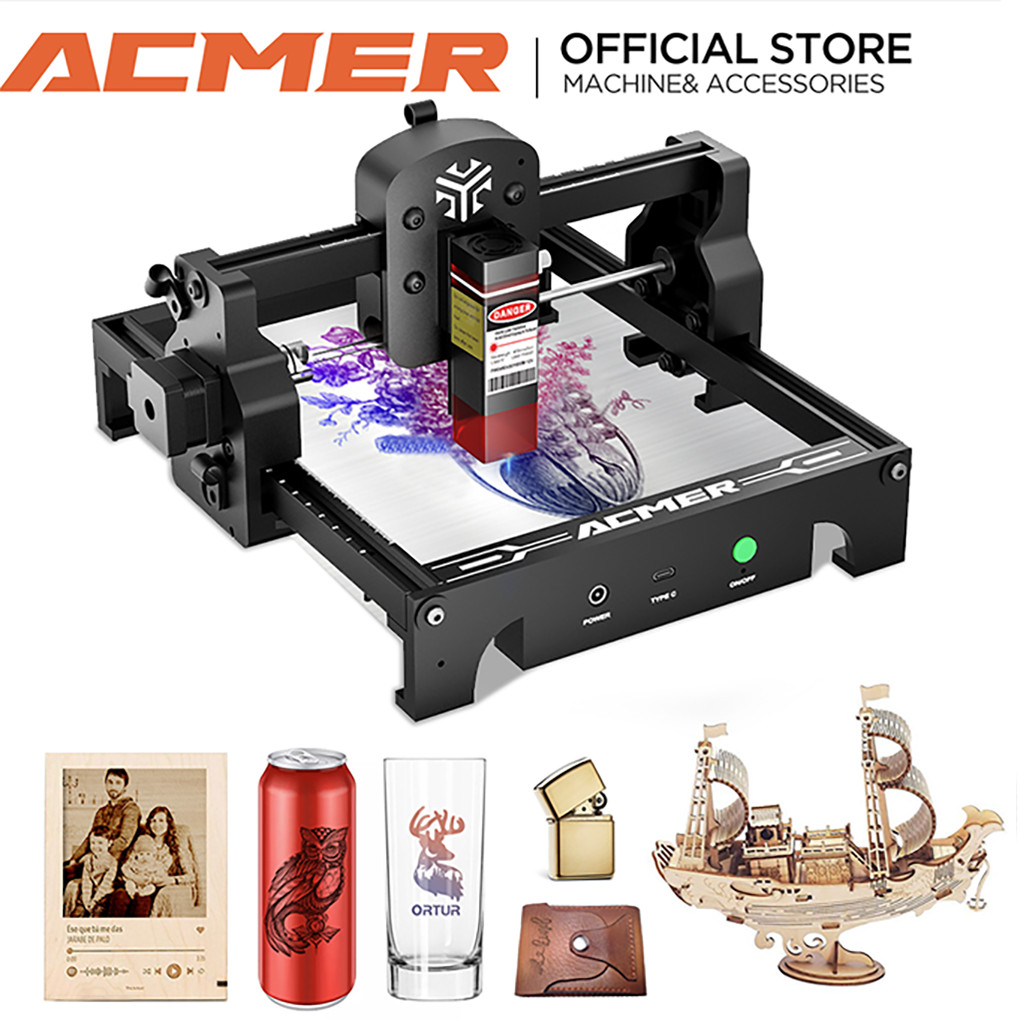 Jual ACMER S1 2.5W Portable Laser Engarver CNC Engarving Machine Laser Cutter For DIY Dog Tag ...
