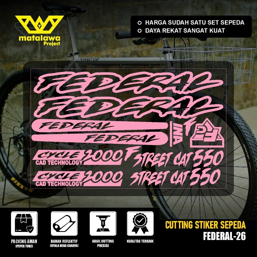 Jual STIKER Premium FEDERAL Cutting Sticker Sepeda FEDERAL Street Cat ...