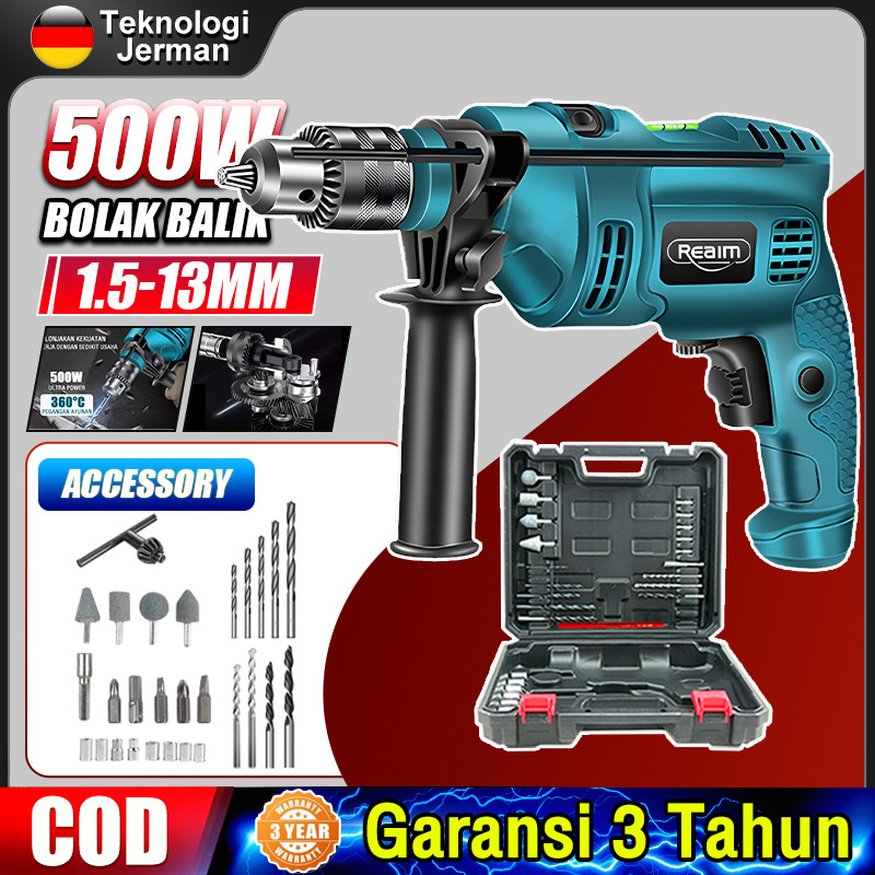 Jual HANDYNEST Reaim Bor Listrik 13mm Mesin Bor Bor Impact Bolak Balik ...
