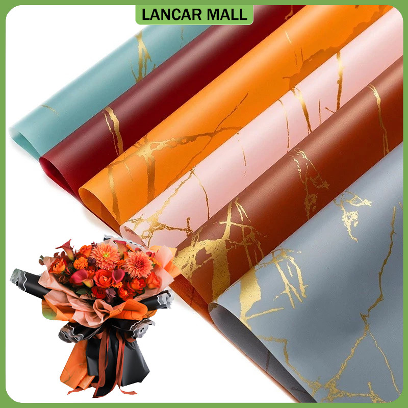 Jual Buket Bunga Warna Marble Marmer Cellophane - 1 Bungkus 20 Lembar ...