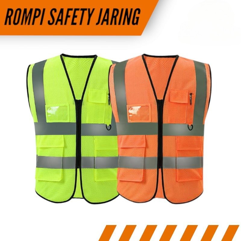 Jual Rompi Proyek Jaring 5 Kantong Dengan Safety Line Reflektif ...